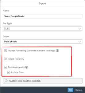 Export Table Data as Excel in SAC - SAP Analytics Cloud